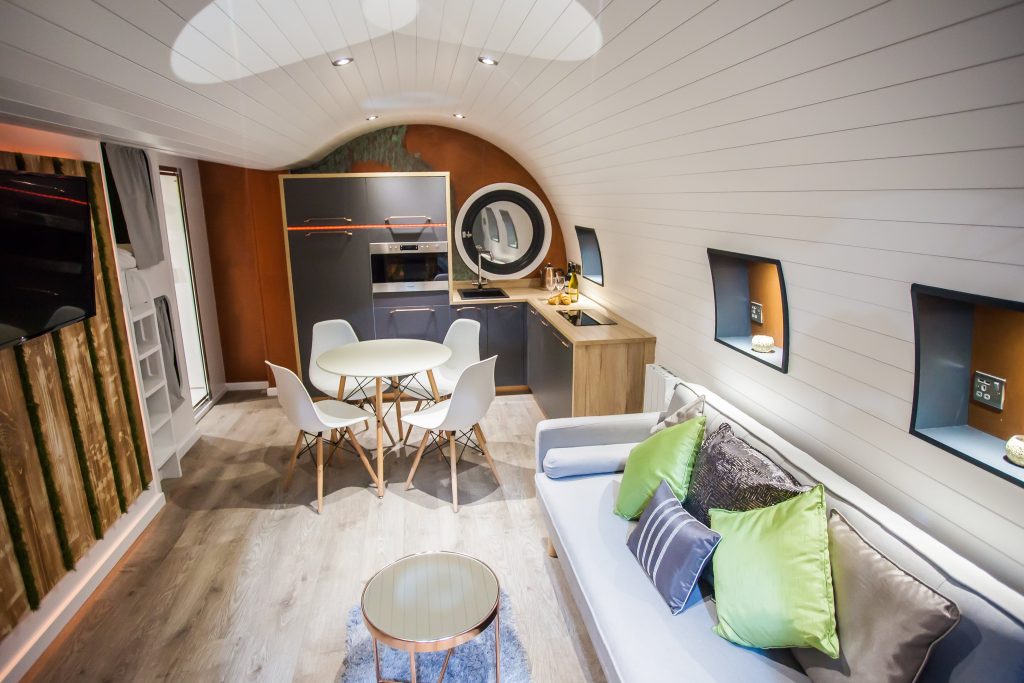 Our Retro Lodge pods > Let's Glamp Retro